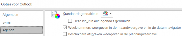 Staan de weeknummers al in jouw Outlook? - Organiseer het Goed